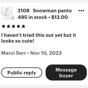 2108 Snowman Panto - Etsy