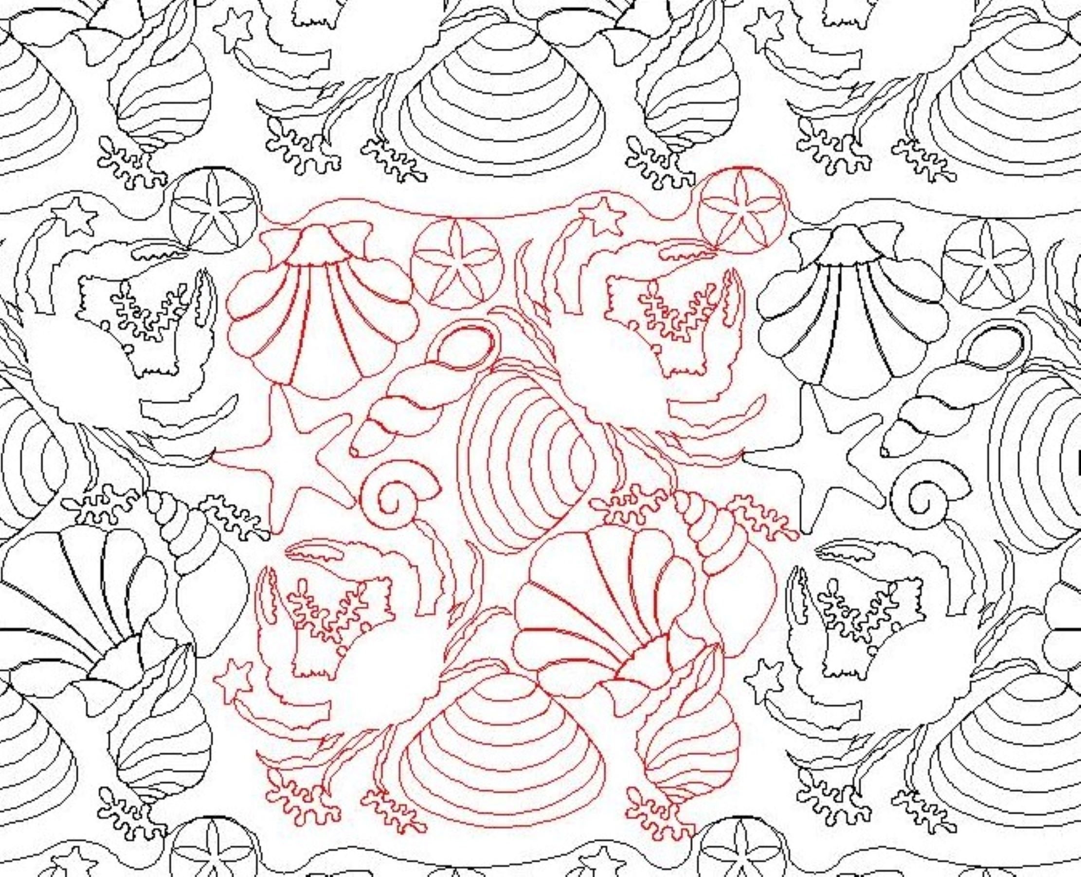 1213 Crab and Seashell Panto - Etsy