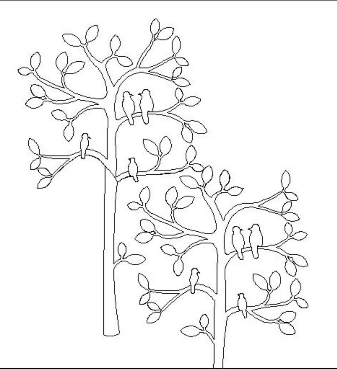 1075 Birds in a Tree Panto - Etsy