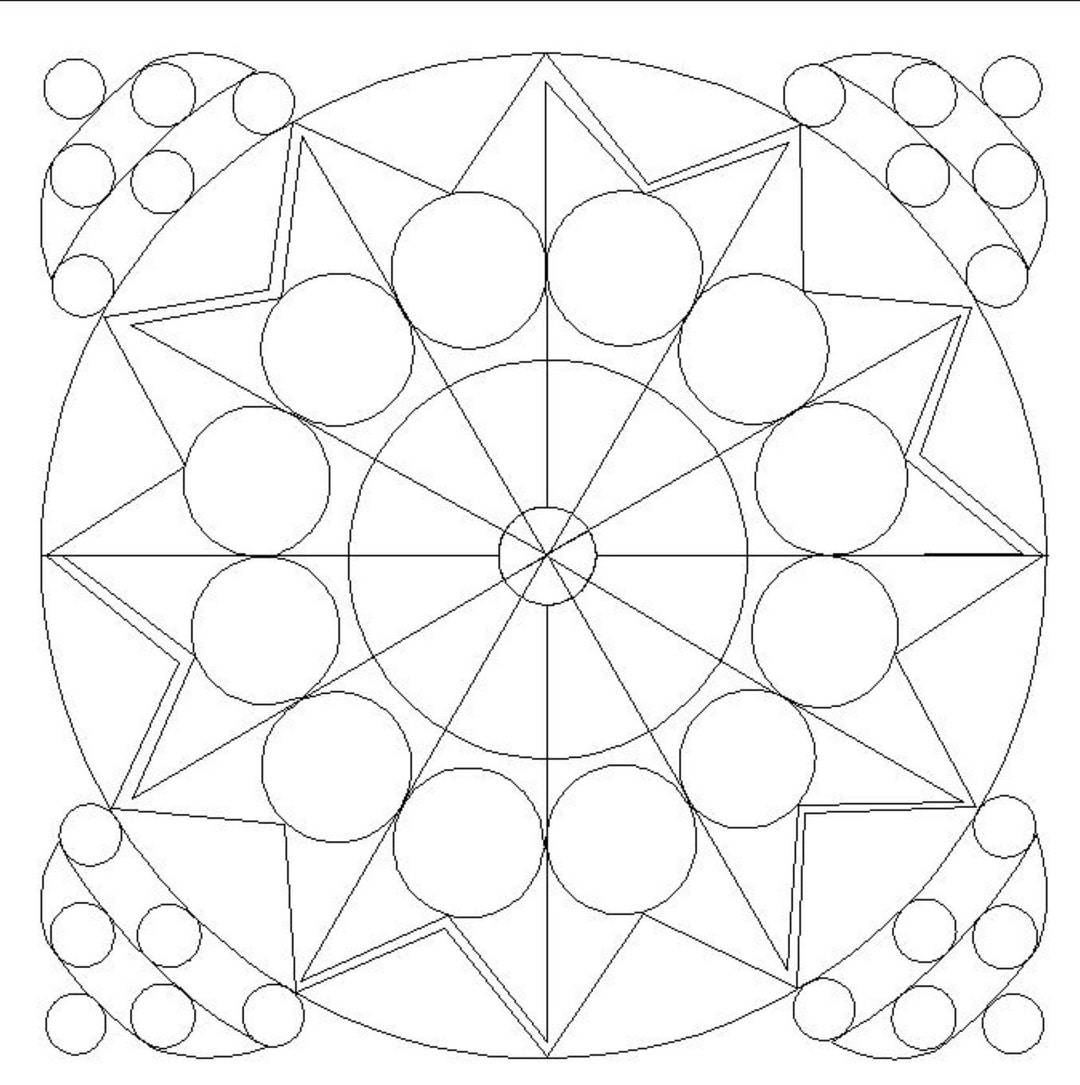 2186 Twelve Point Star With Circles Panto - Etsy