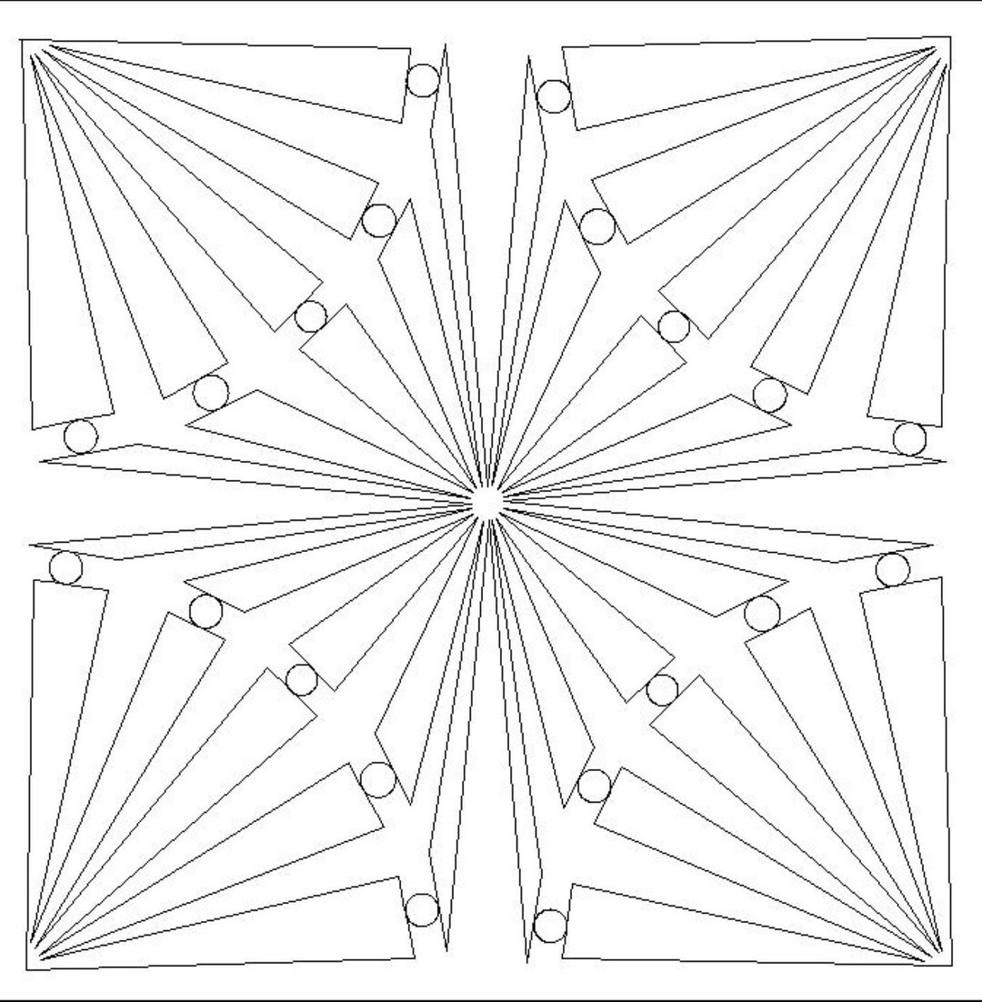 1852 Modern Spiky Square Block - Etsy