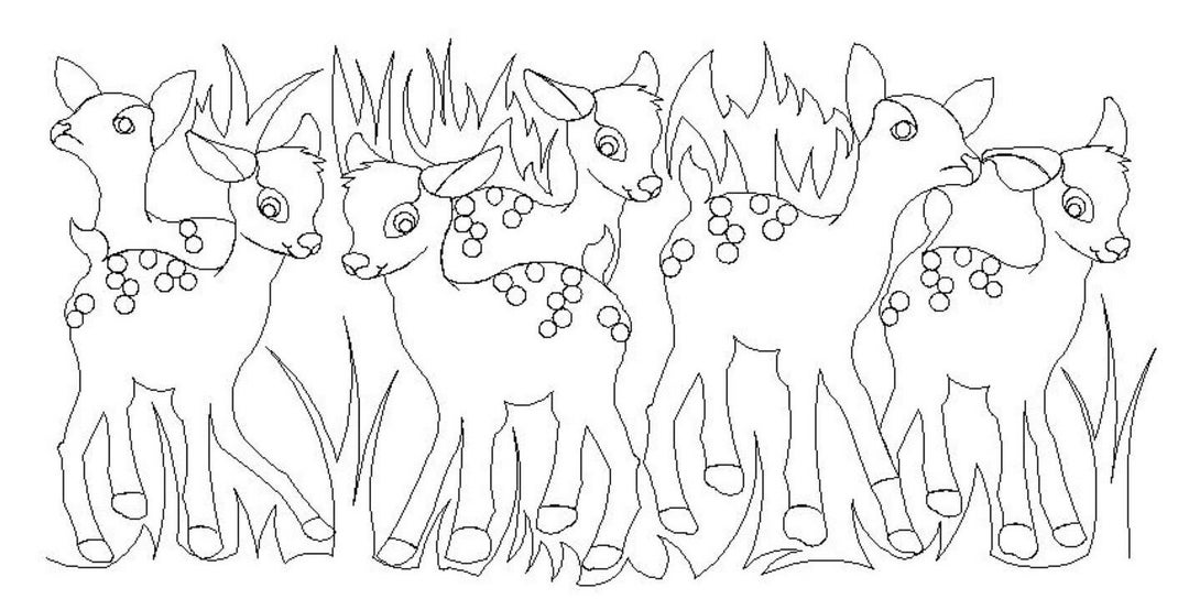 1251 Deer Border Long - Etsy