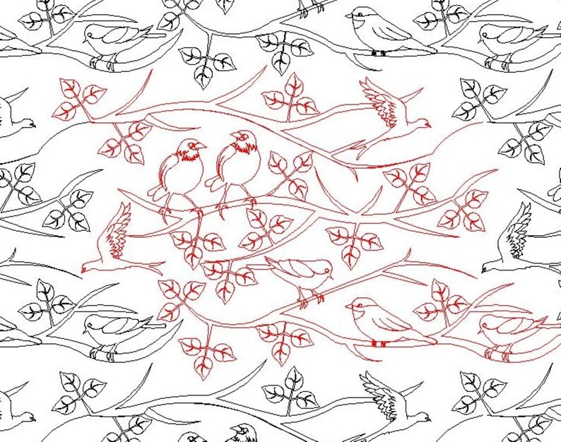 1076 Birds in Trees 2 Panto - Etsy