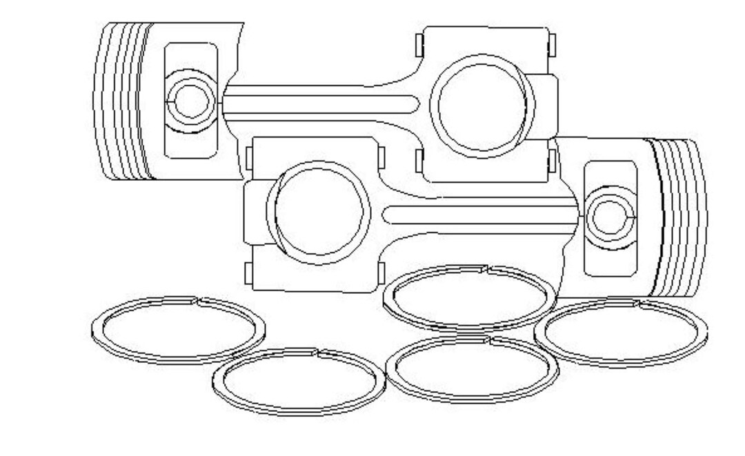 2401 Piston and Rings Border - Etsy