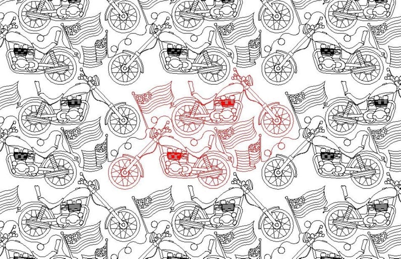 1890 Motorcycle With USA Flag Panto - Etsy