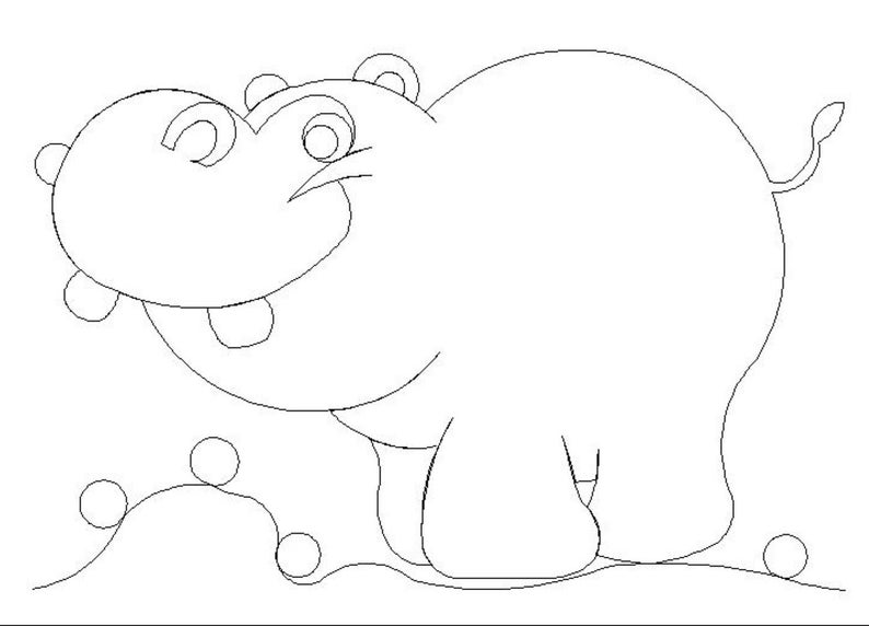1609 Hippo Border P2p - Etsy