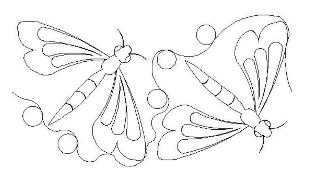 1283 Dragonfly 1 Border P2p - Etsy