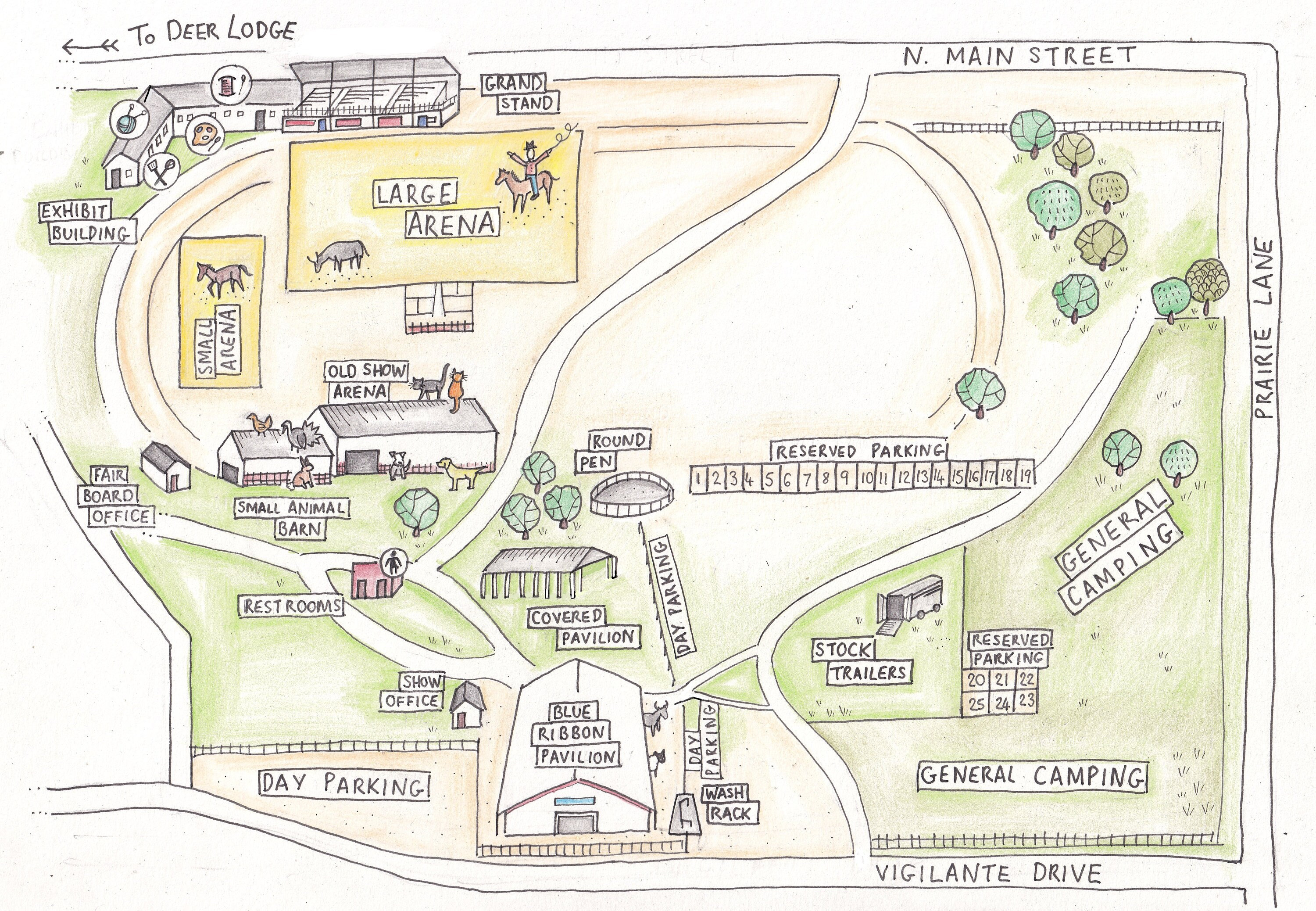 A4 Digital Download Events and Campus Map // Custom Festival, Fete and ...
