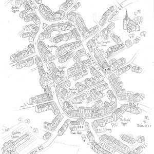 A4 Story and Historical Town Map // Map for Leaflets, Novels and Books ...