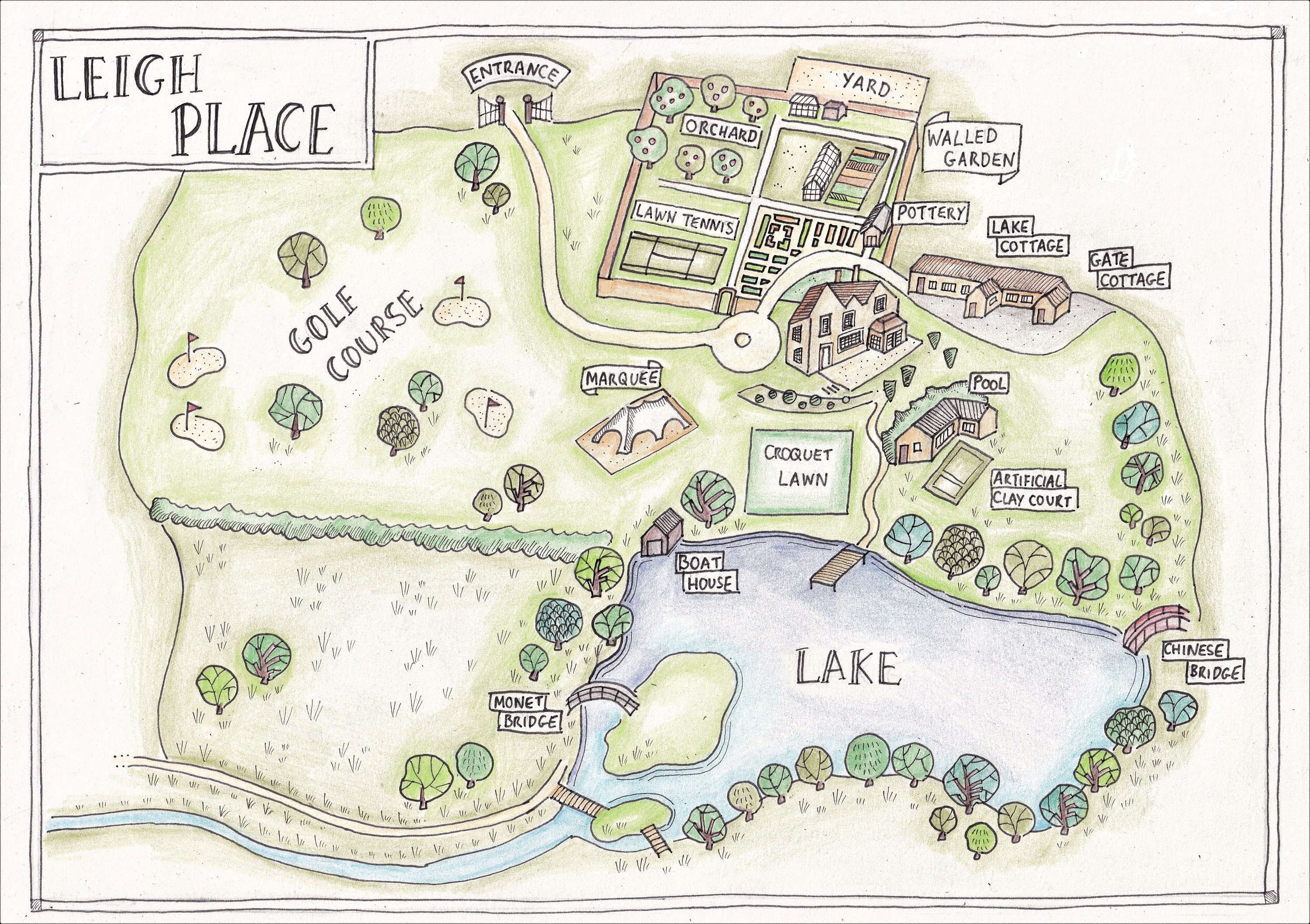 A4 Digital Download Farm and Estate Map // Custom Festival and Business ...