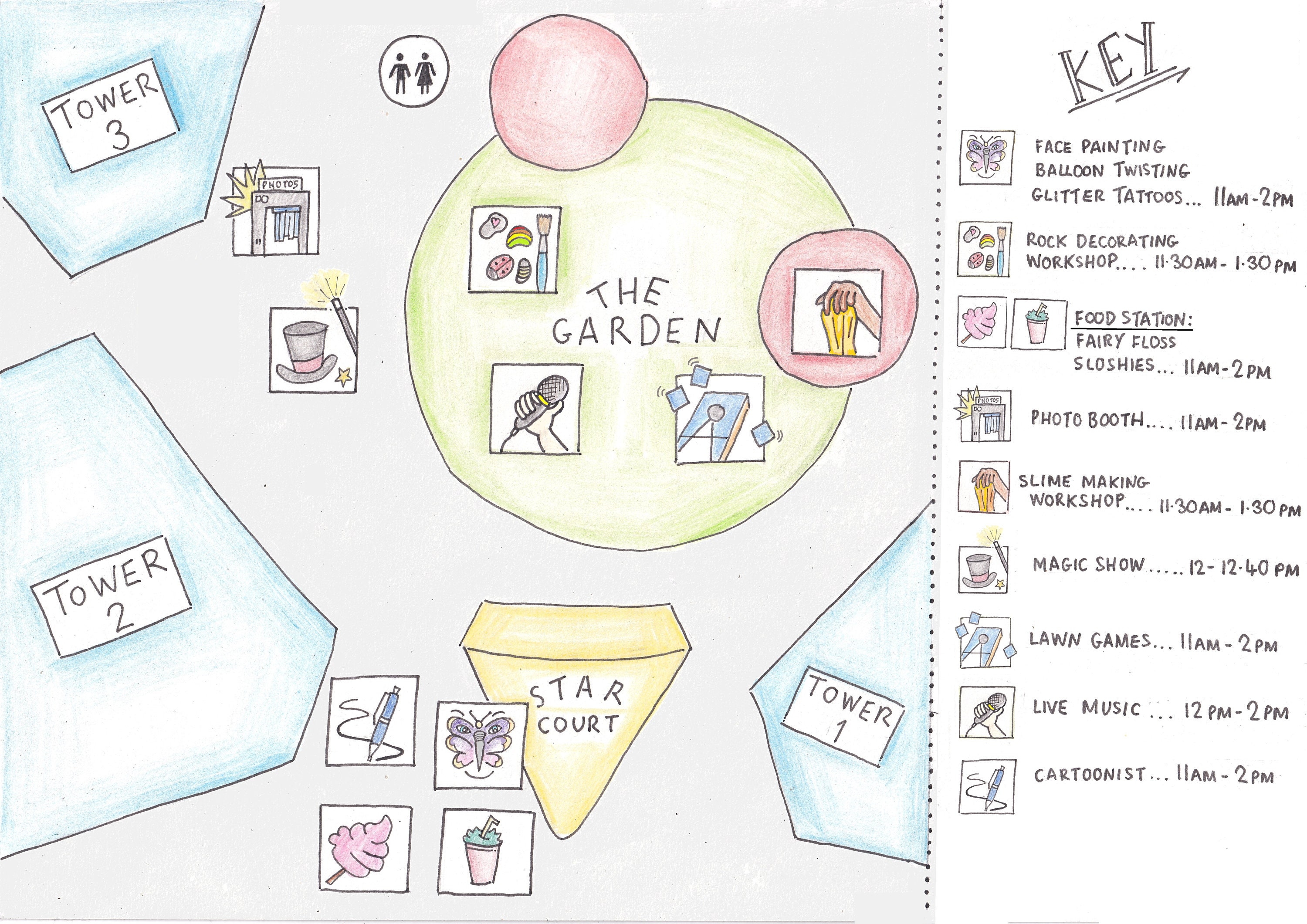 A4 Digital Download Events and Campus Map // Custom Festival, Fete and ...