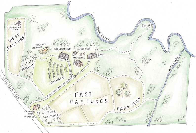 A4 Digital Download Farm and Estate Map // Custom Festival and Business ...