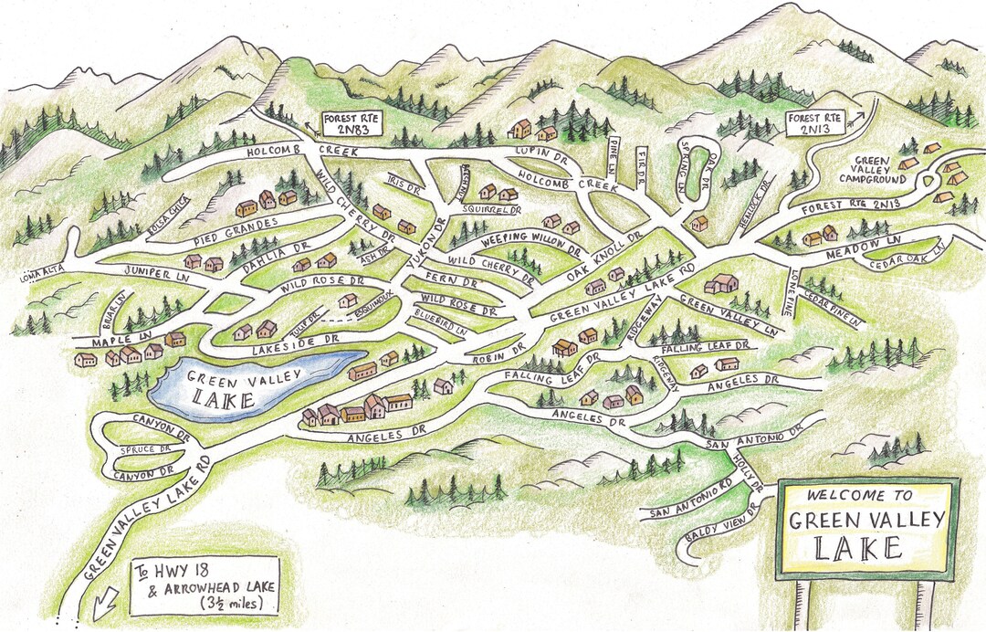 A4 Story and Historical Town Map // Map for Leaflets, Novels and Books ...