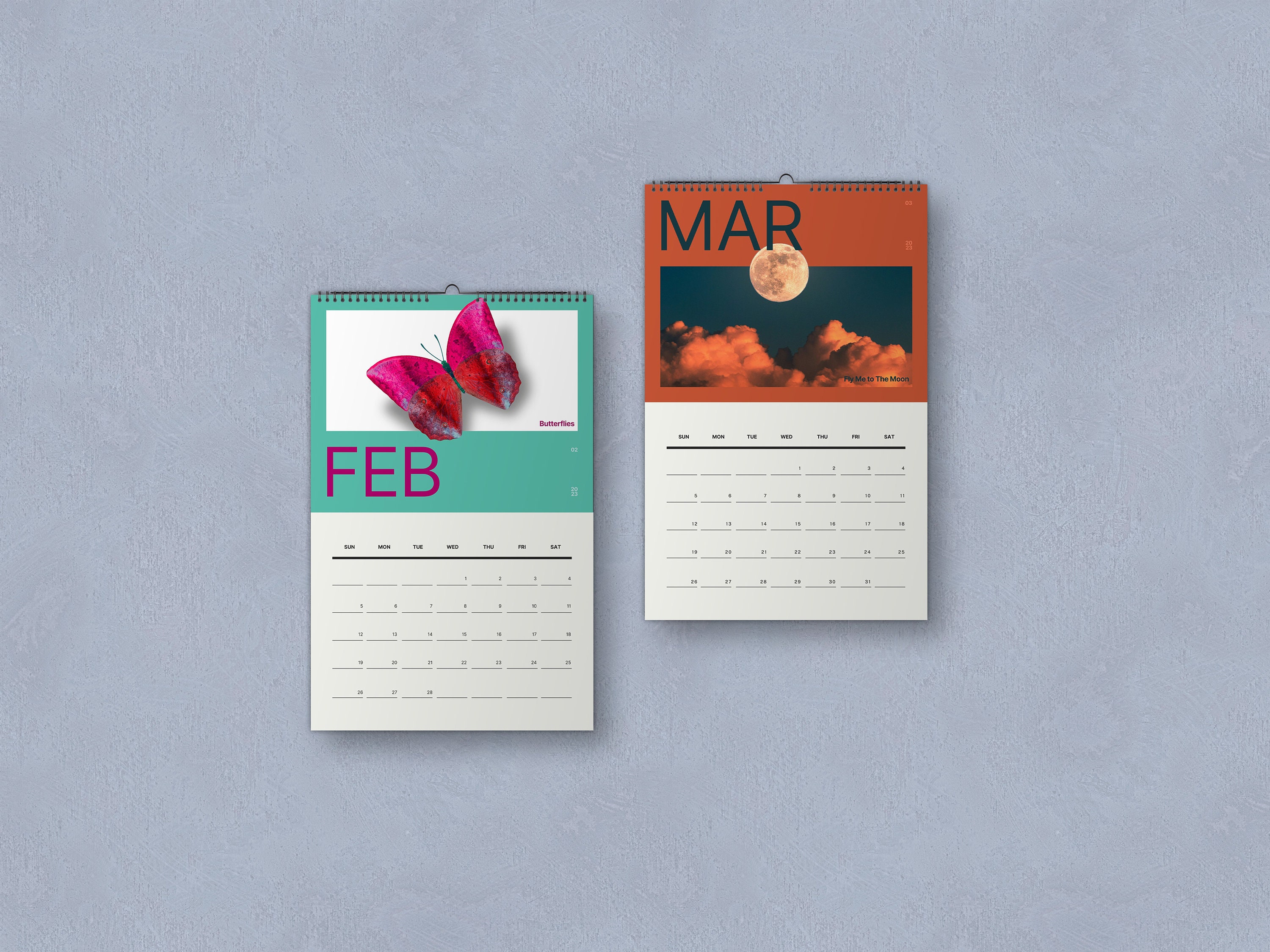 Time Flies Printable 2023 Funny Wall Calendar - Etsy