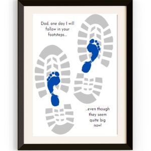 Following in Footsteps, Father's Day Printable, Dad Printable, Gift for ...