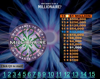 Who Wants to Be A Millionaire Powerpoint Game Template - Etsy