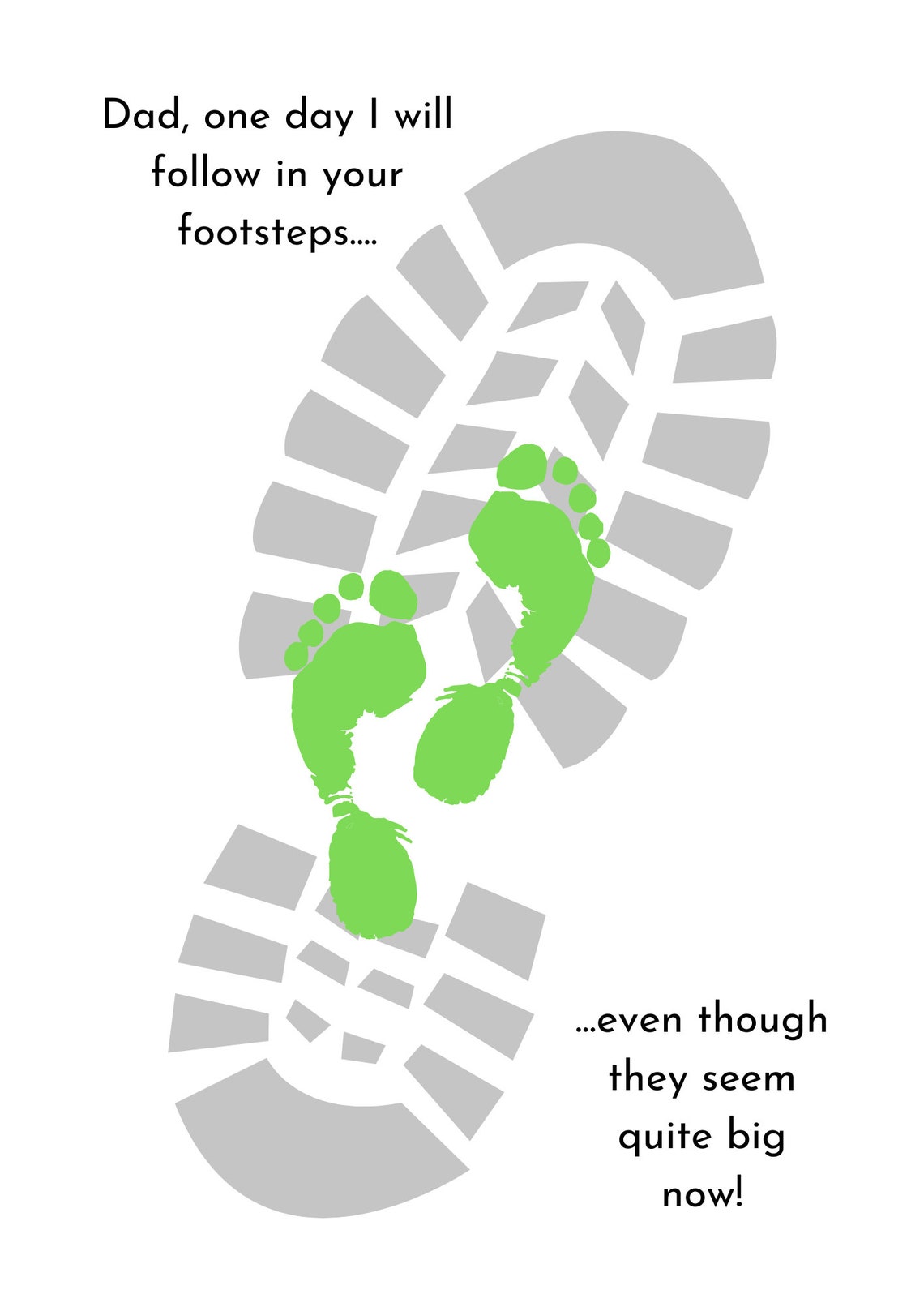 Following in Footsteps, Father's Day Printable, Dad Printable, Gift for ...