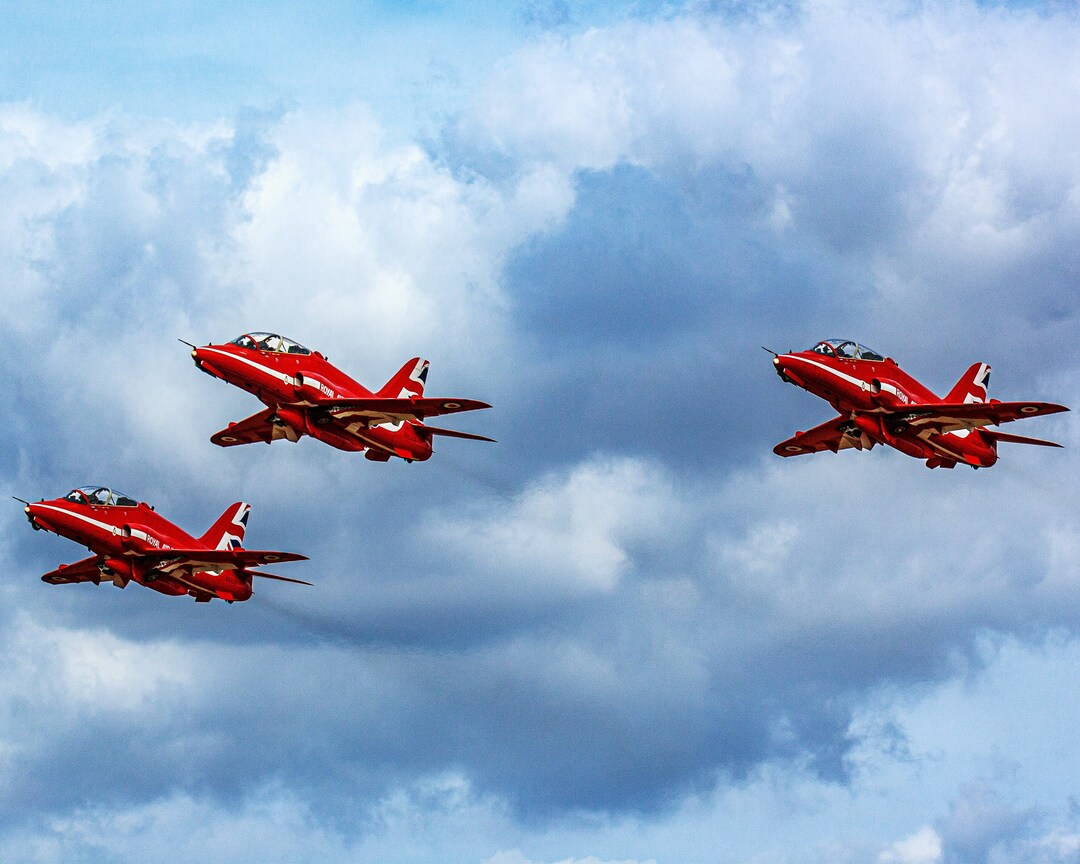 Red Arrows Formation Print: RAF Jet Photography, Aviation Wall Art ...