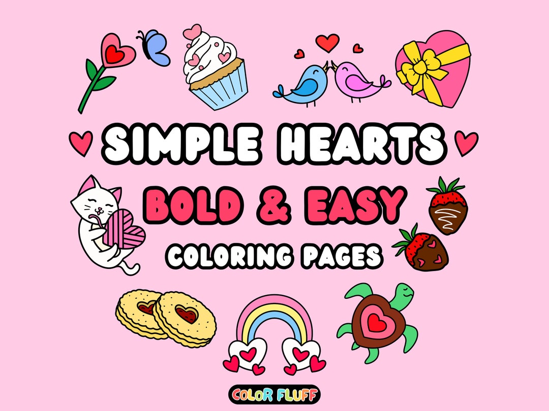 35 Adorable Valentine Coloring Pages for Adults and Kids, Digital ...