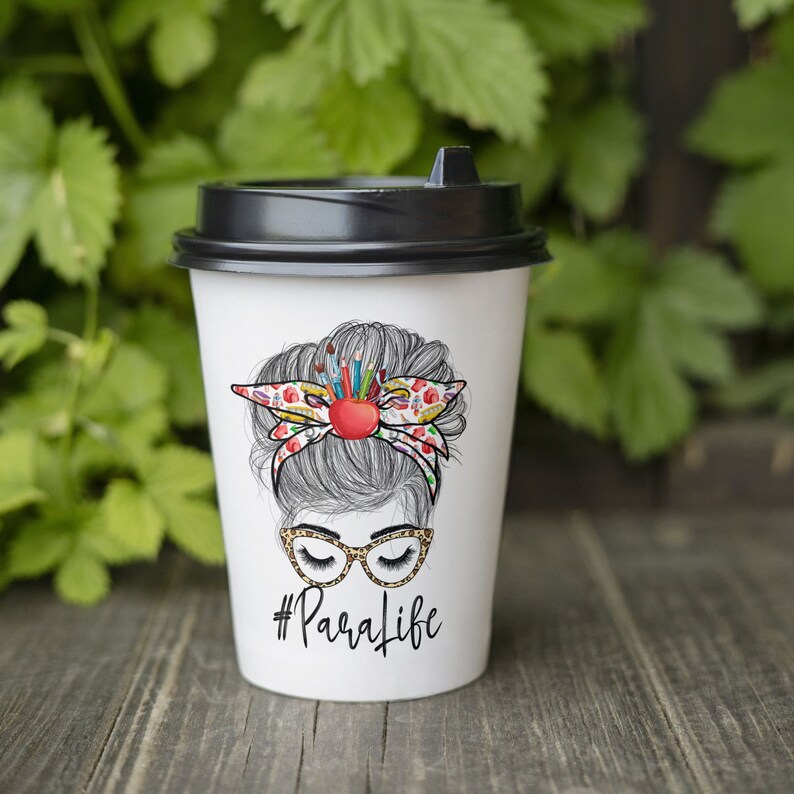 Para Life Png Digital Download, Paraprofessional Messy Bun Hair Png ...