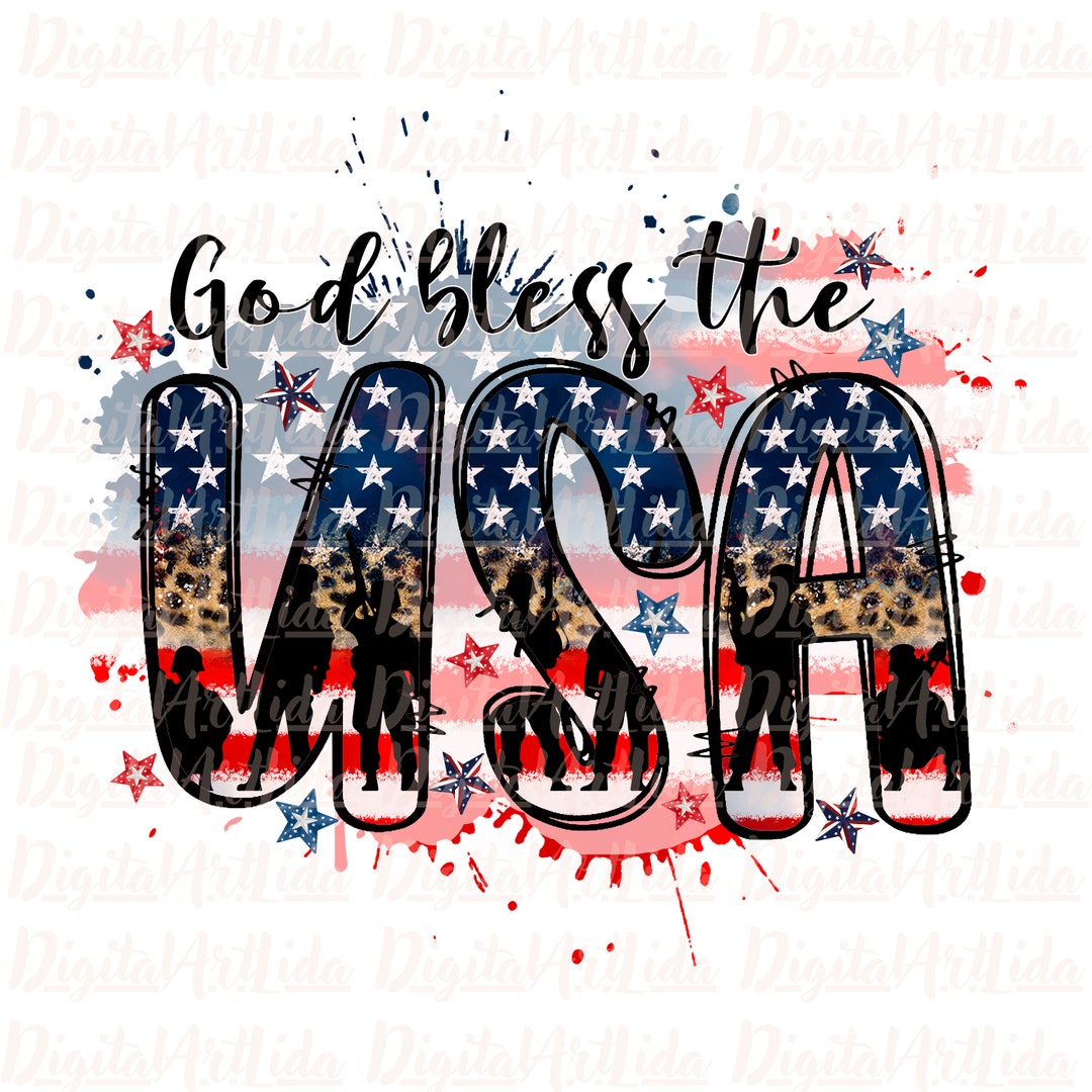 God Bless the Usa Png, American Flag Png, Blessed America Png, Military ...