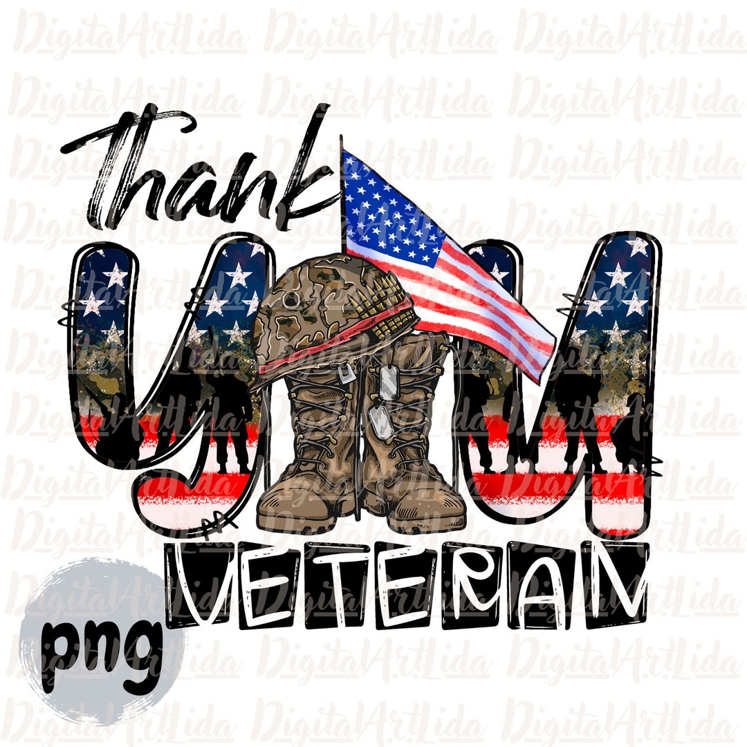 Thank You Veteran Png Design Army Veteran Flag Png Proud - Etsy