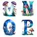 Whimsical Mushroom Letters, of Glowing Mushroom Alphabet, Printable ...