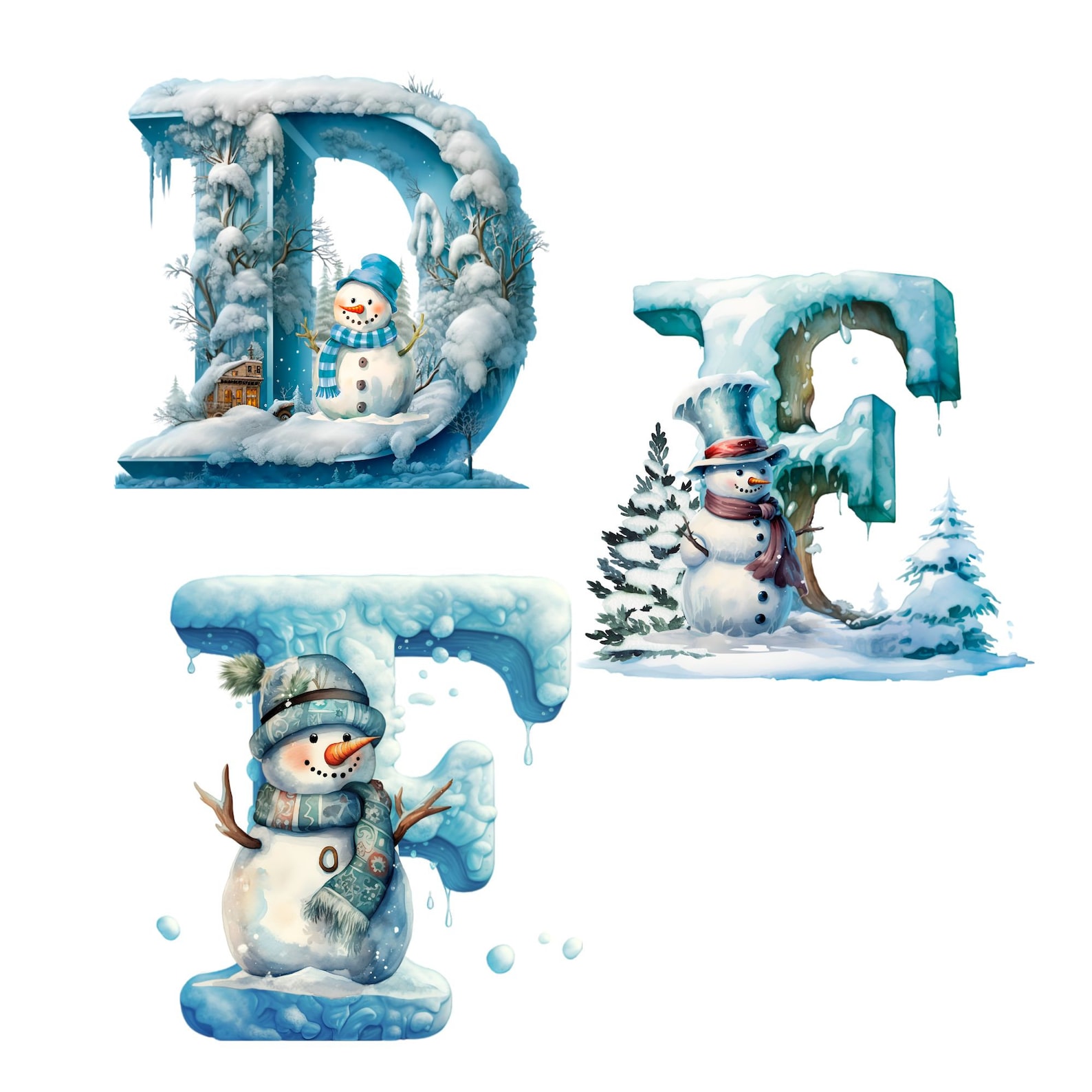 Snowman Alphabet, Letters Png, Alphabet Png, Snowman Clipart, Doodle ...