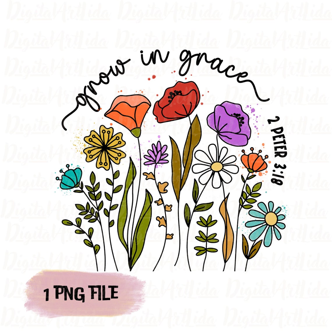 Grow in Grace PNG / Faith Png Clipart / Jesus Png Design - Etsy