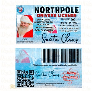 Santa Claus License Png, Lost Driving License Designs Download, Santa ...