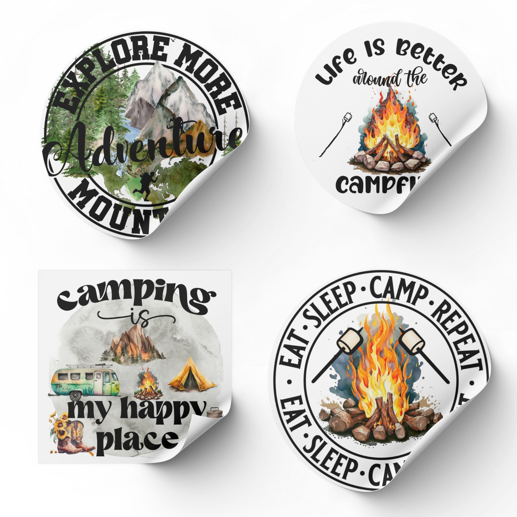 Camping Png Bundle, Camp Life Png Files, Happy Camper Sublimation ...