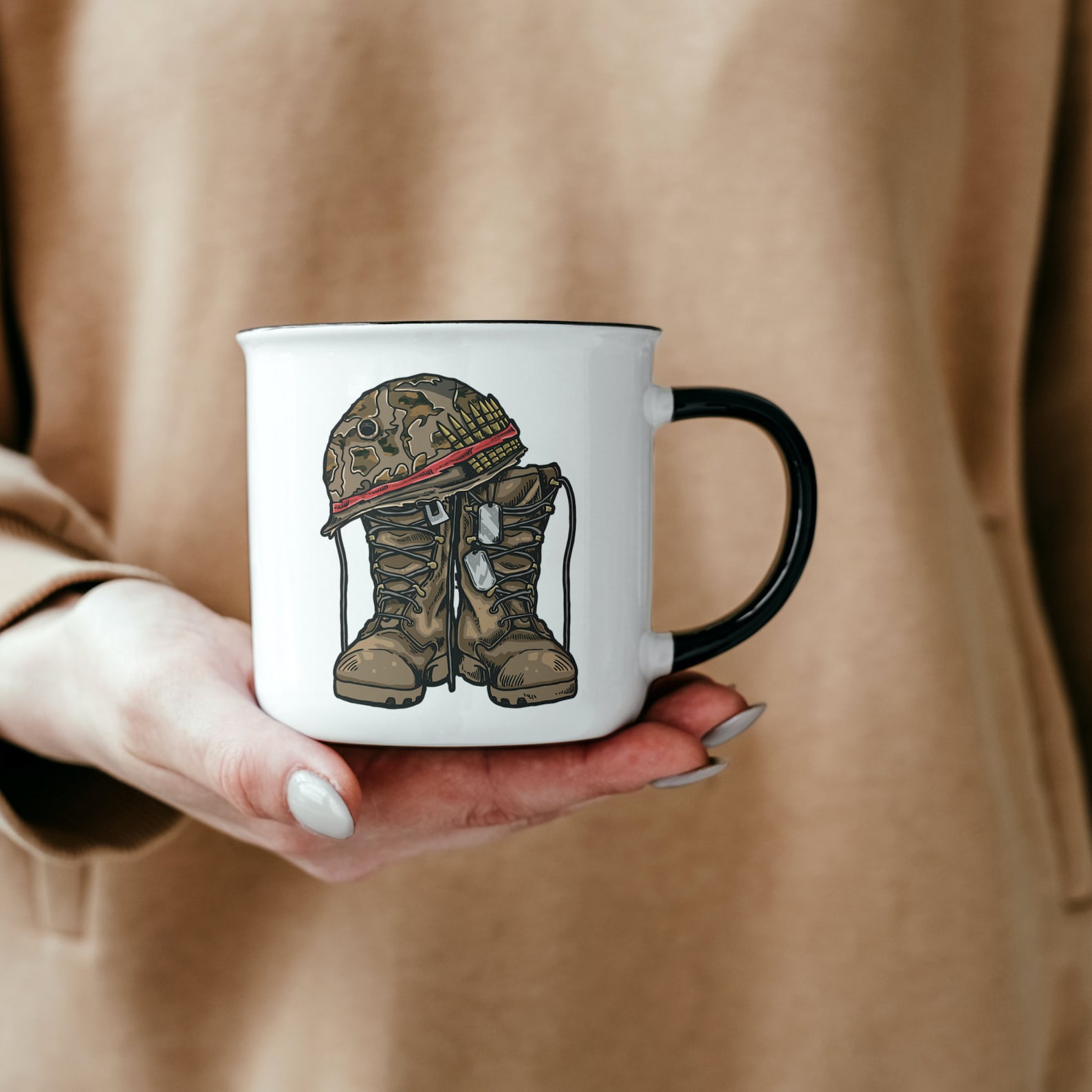 Military Boots PNG: Camo Combat Boots With Dog Tags (digital Download ...