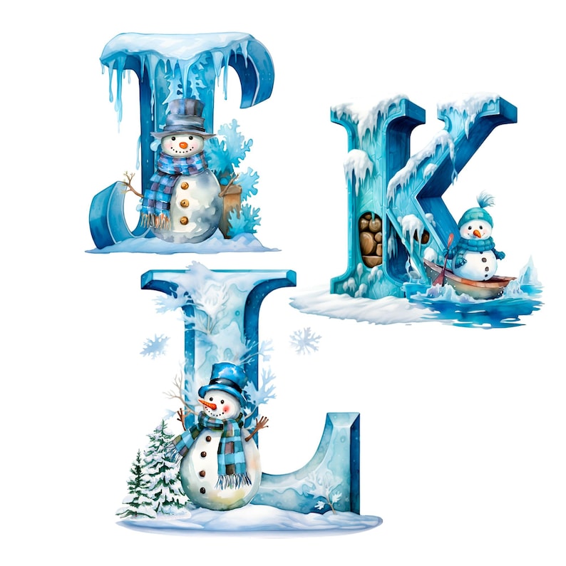 Snowman Alphabet, Letters Png, Alphabet Png, Snowman Clipart, Doodle ...