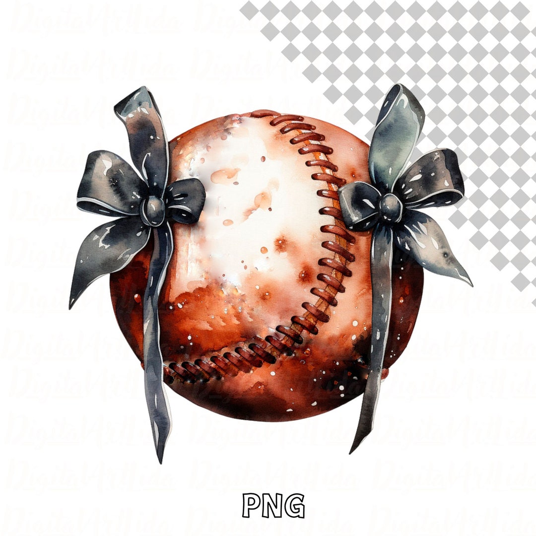Coquette Baseball Bow, Coquette Clipart Design, Baseball Mama Png Retro ...