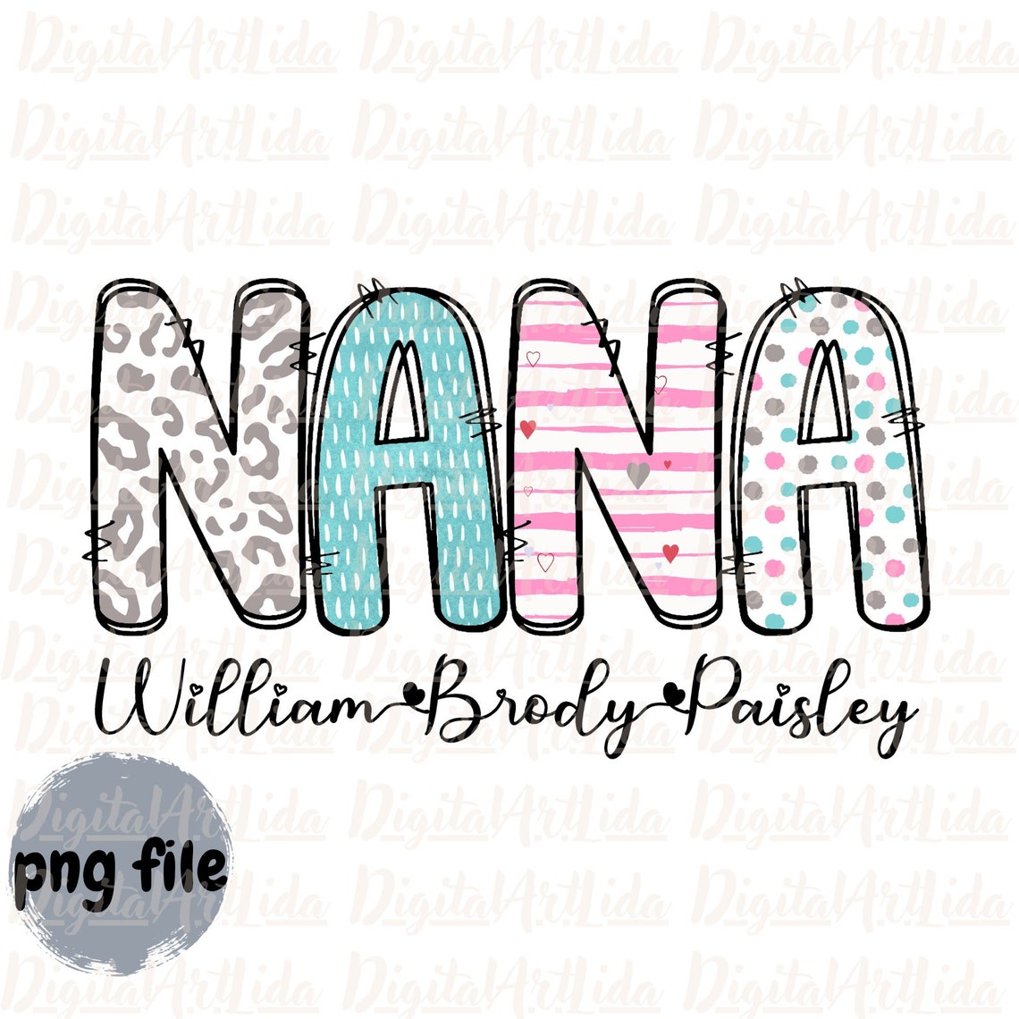 Personalized Nana Png, Nana Design Download, Customizable Nana PNG ...