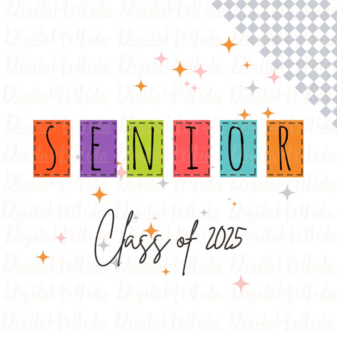 Senior 2025 PNG, Retro Graduation PNG, Class of 2025 Png, High School ...