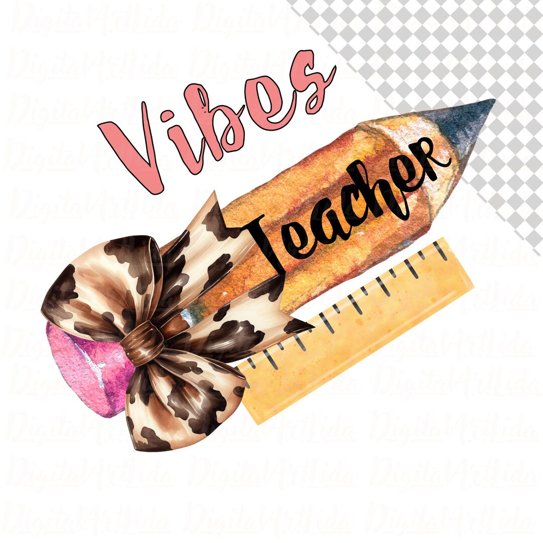 Coquette Pencil Png Bundle, Retro Teacher Png, 1st Day of School Png ...