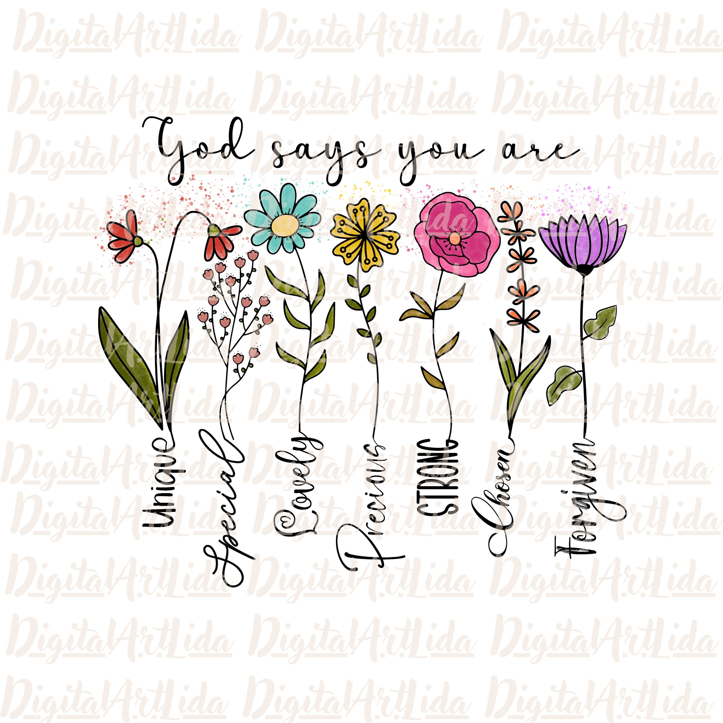 God Says You Are Png Digital Download Christian Sublimation Design God ...