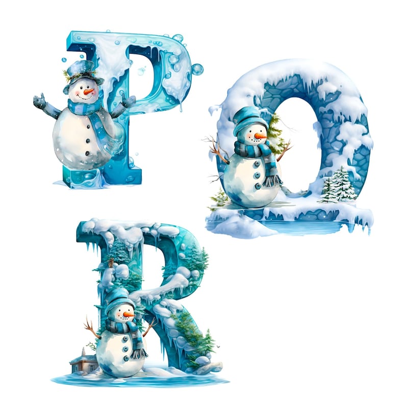 Snowman Alphabet, Letters Png, Alphabet Png, Snowman Clipart, Doodle ...