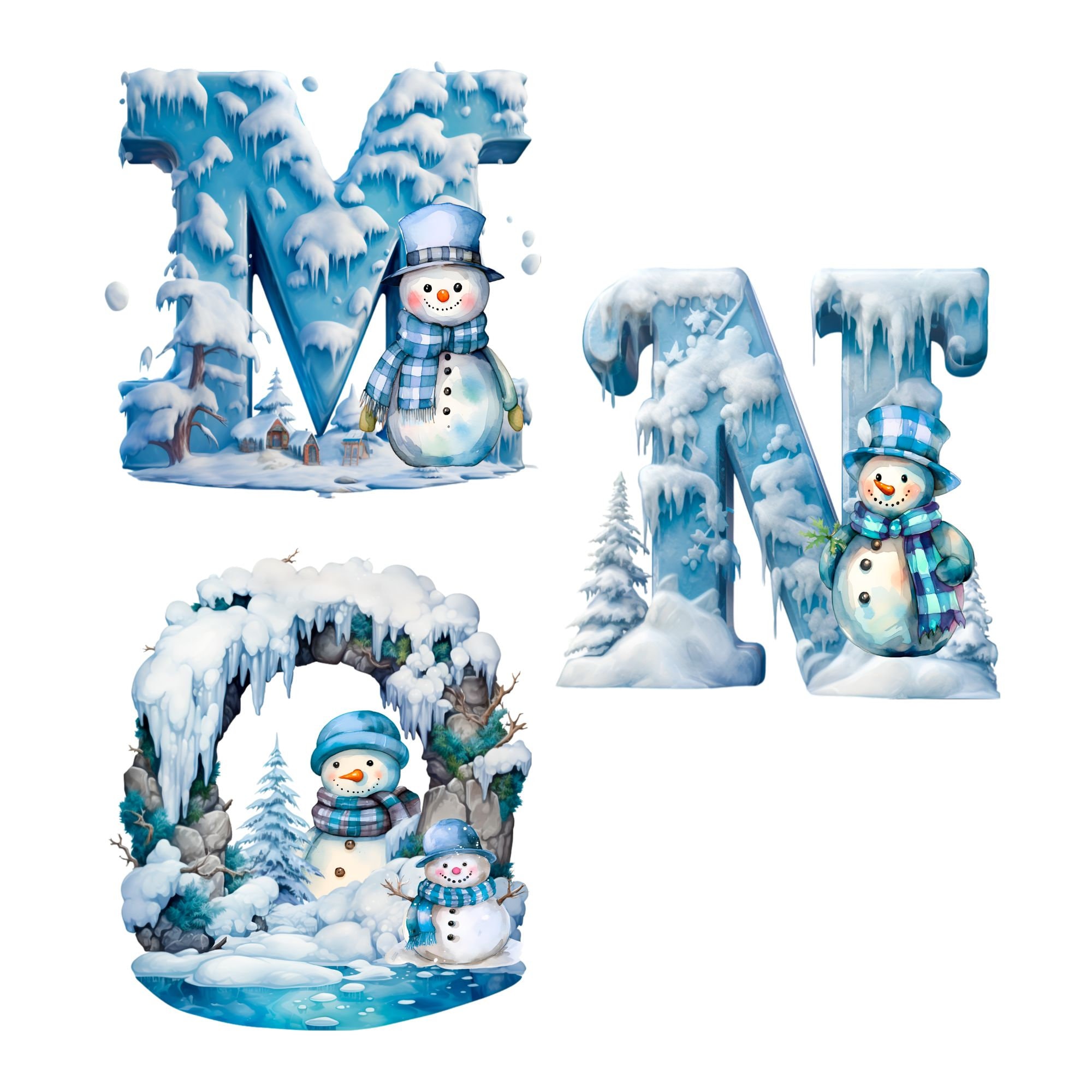 Snowman Alphabet, Letters Png, Alphabet Png, Snowman Clipart, Doodle ...