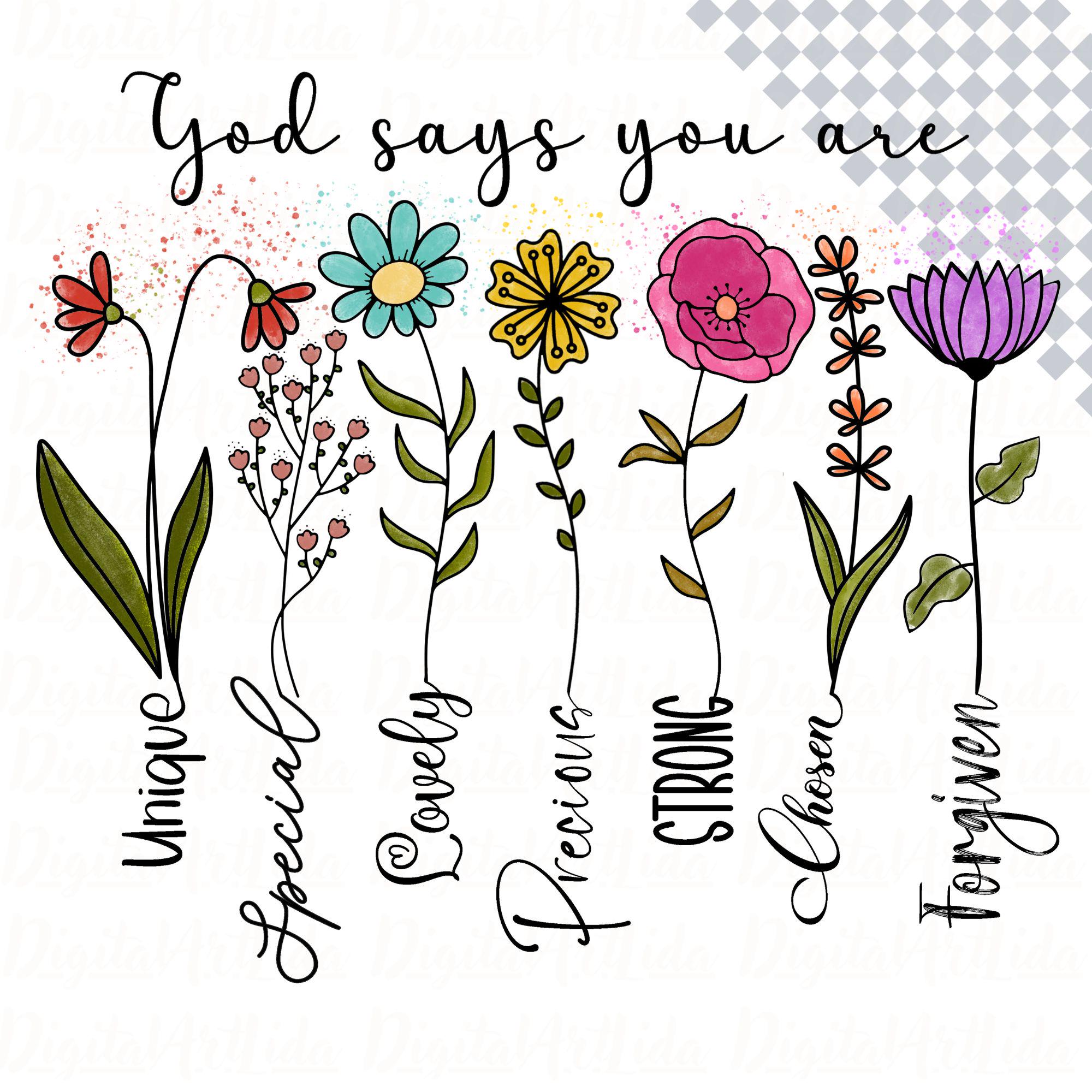 God Says You Are Png Digital Download - Christian Sublimation Design ...