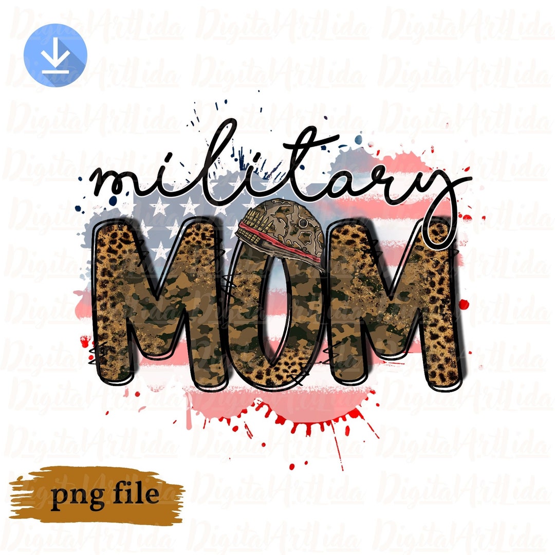 Military Mom Png Designs Download, Camo American Mom Png, Patriotic Mom ...