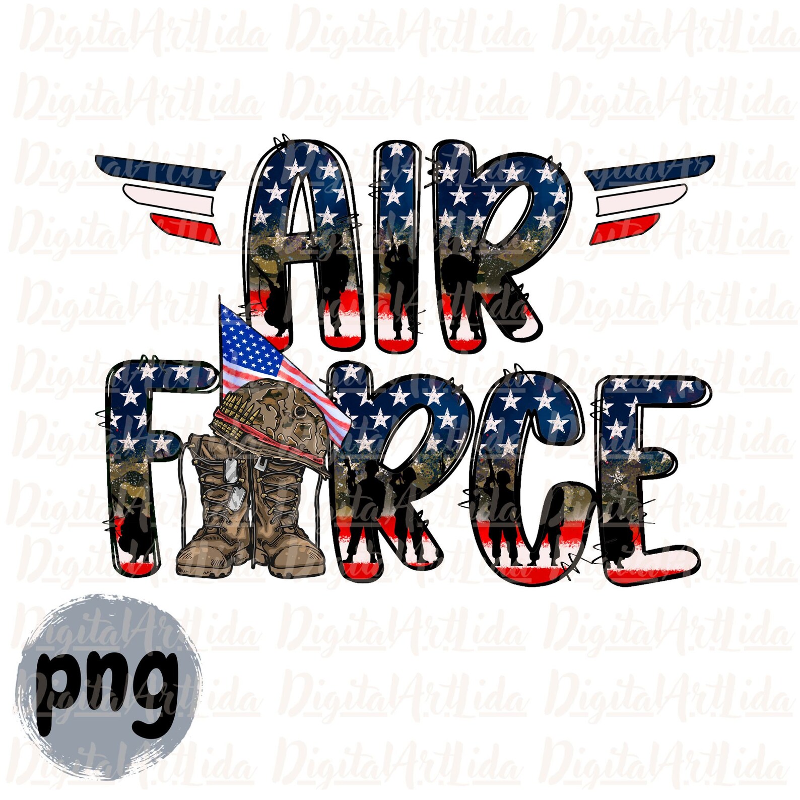 Air Force Png Usa Armed Forces Design Download USA Air Force - Etsy