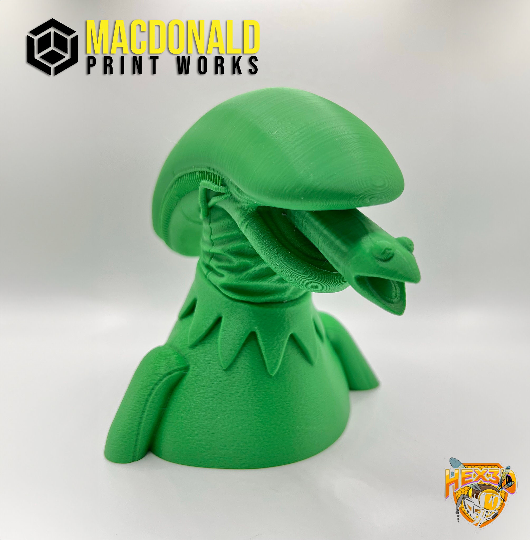 Xenomorph Kermit - Solid or Multicolor 3D Printed Figurine - Etsy