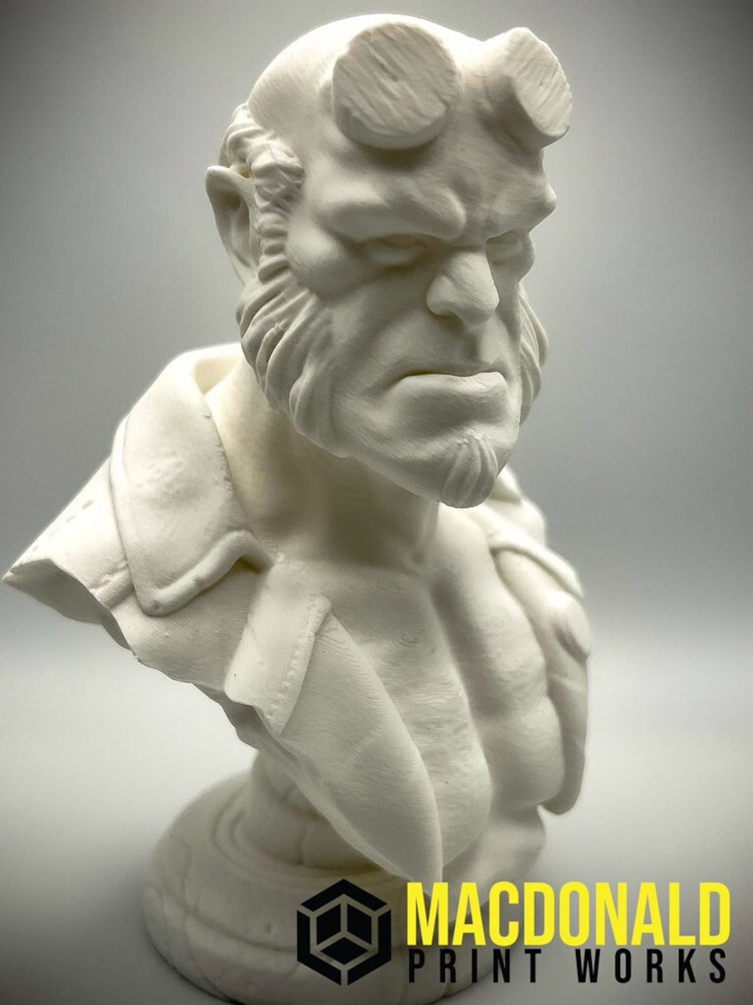 3D Printed Hellboy Bust With Stand - Etsy
