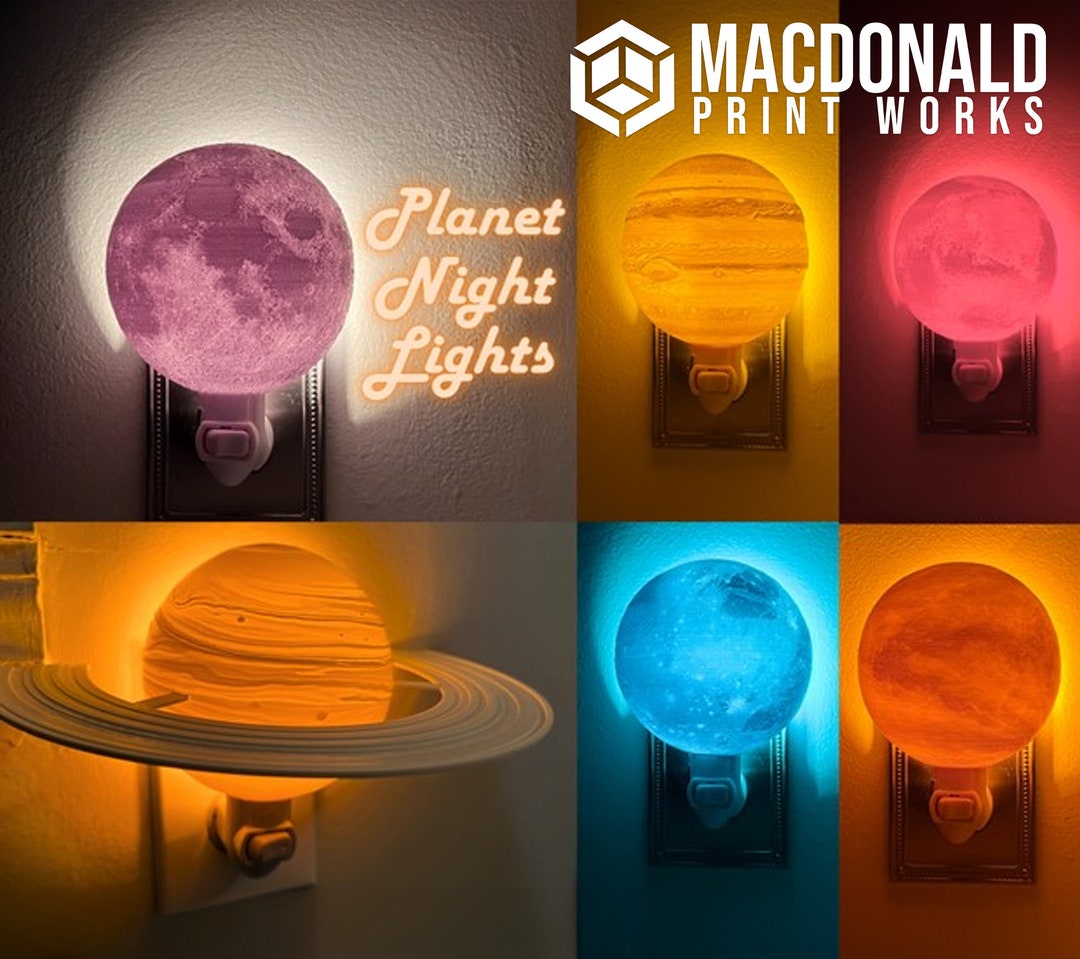 Illuminating Planet Night Light, Planet Lamp, Colored Night Light ...