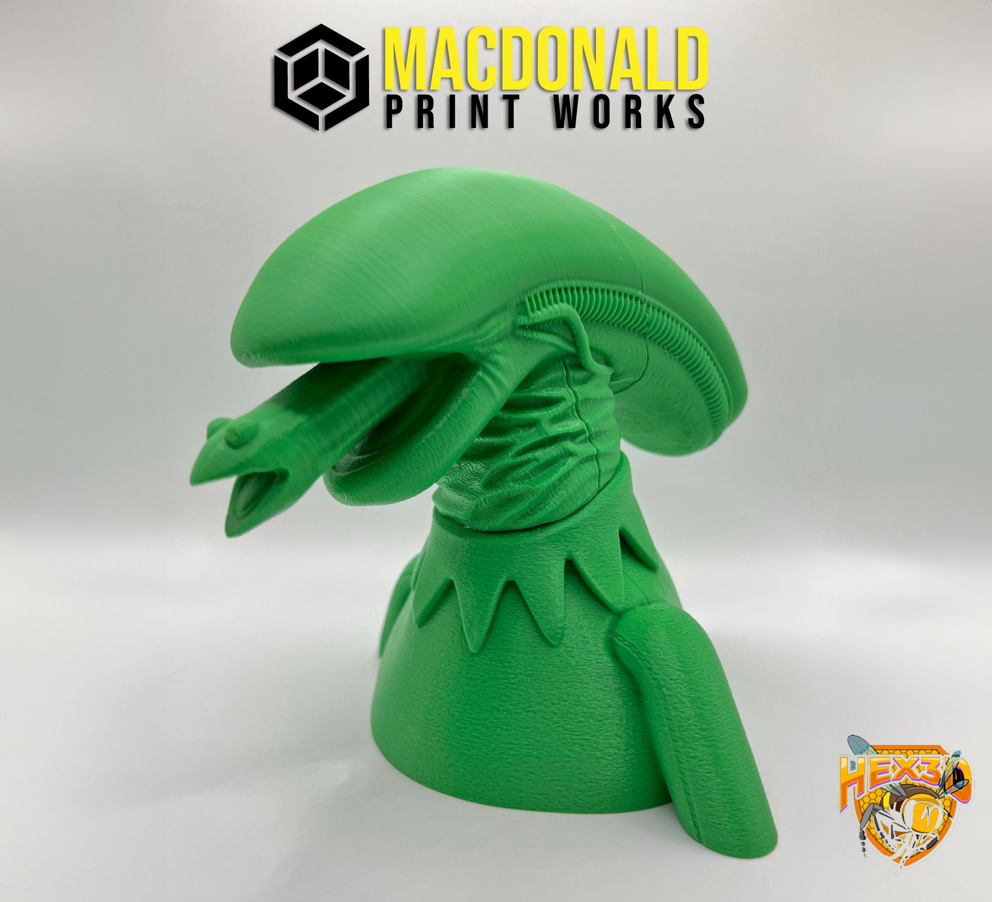 Xenomorph Kermit Solid or Multicolor 3D Printed Figurine - Etsy