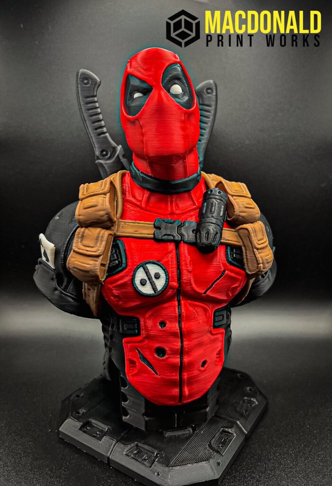 Collectible 3D Printed Deadpool Bust - Perfect for Marvel Fans! - Etsy