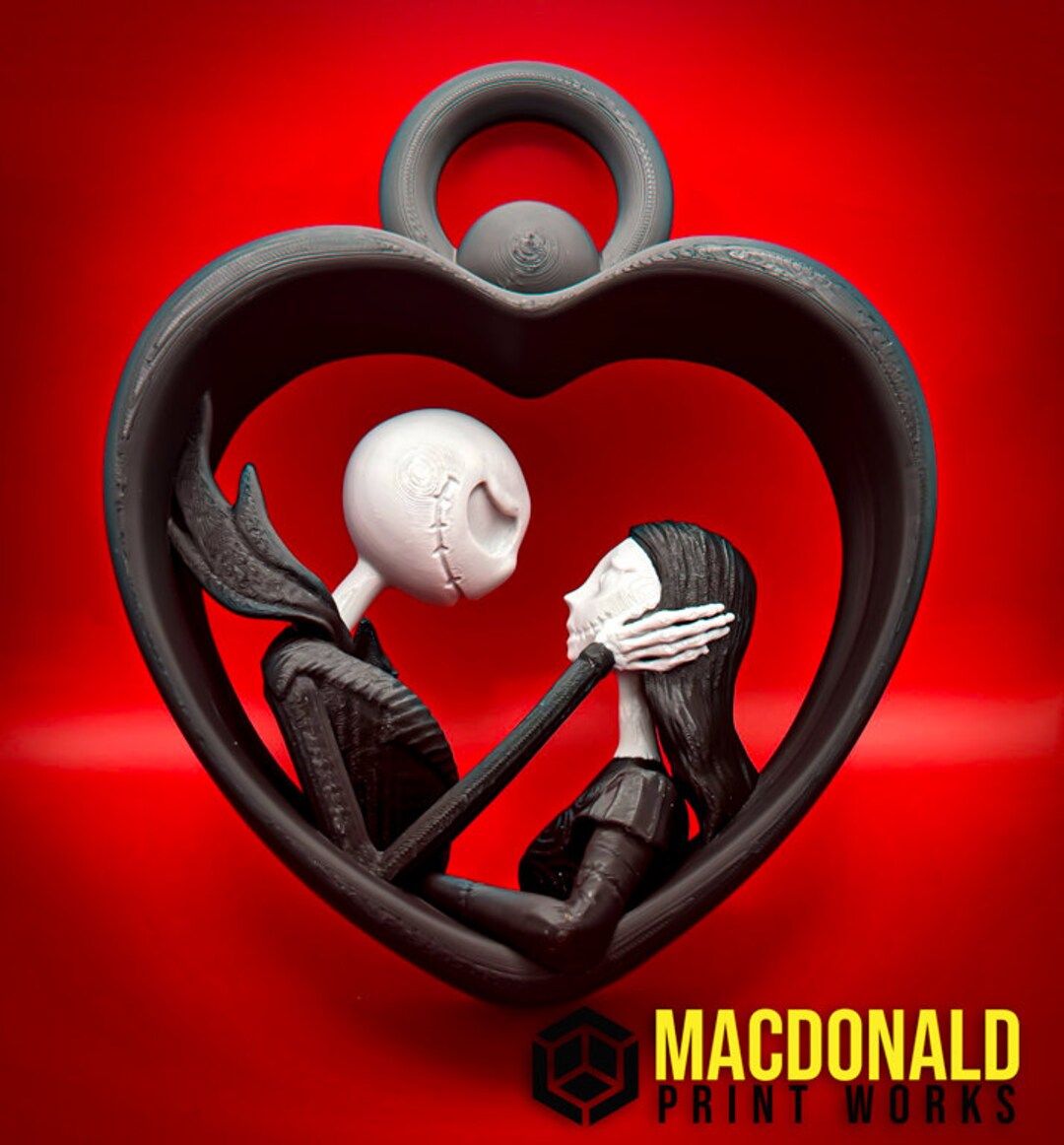 Jack & Sally Valentines Heart - A Nightmare Before Christmas - NEW ...