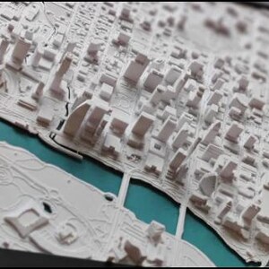 3D City Map Art: Framed 3D Printed Skyline Decor - Etsy